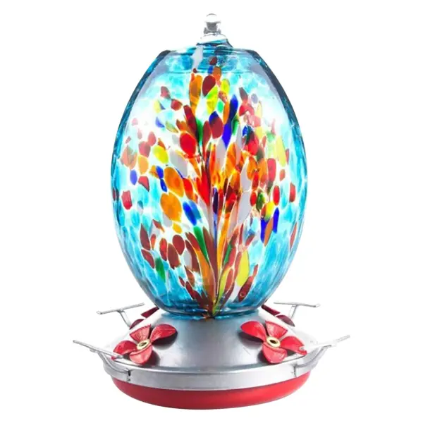 Handblown Glass Hummingbird Feeder - Silkworm Shop South Africa
